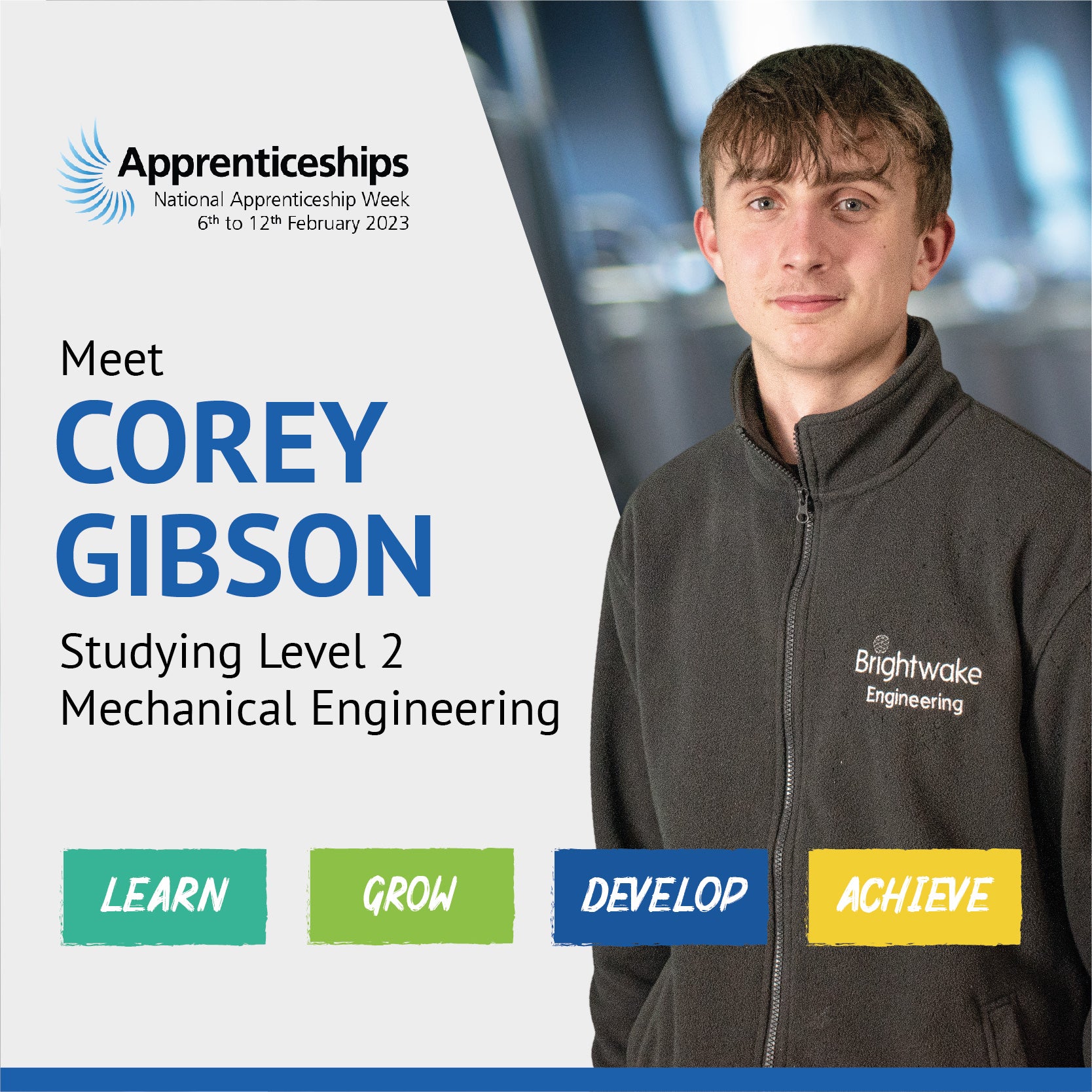 National Apprenticeships Week: Corey Gibson – Brightwake